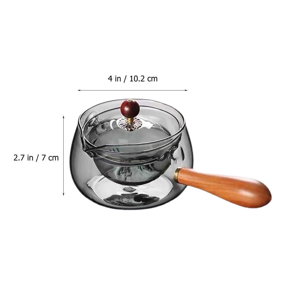 Rotatory Teapot Long Handle Teapot Glass Filter Tea Kettle Portable Tea ...