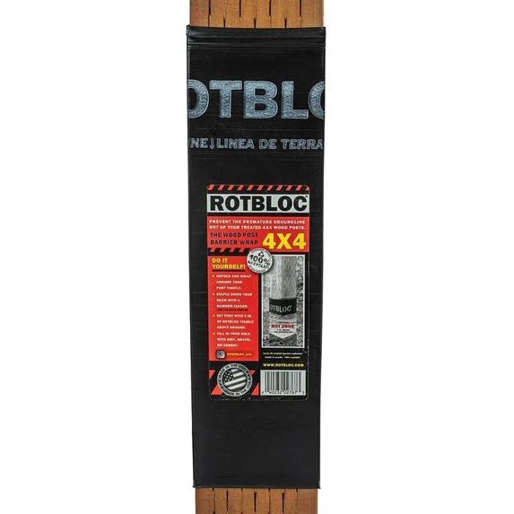 (20) Rotbloc 4x4 Post Wraps: Superior Protection Against Rot and Decay ...