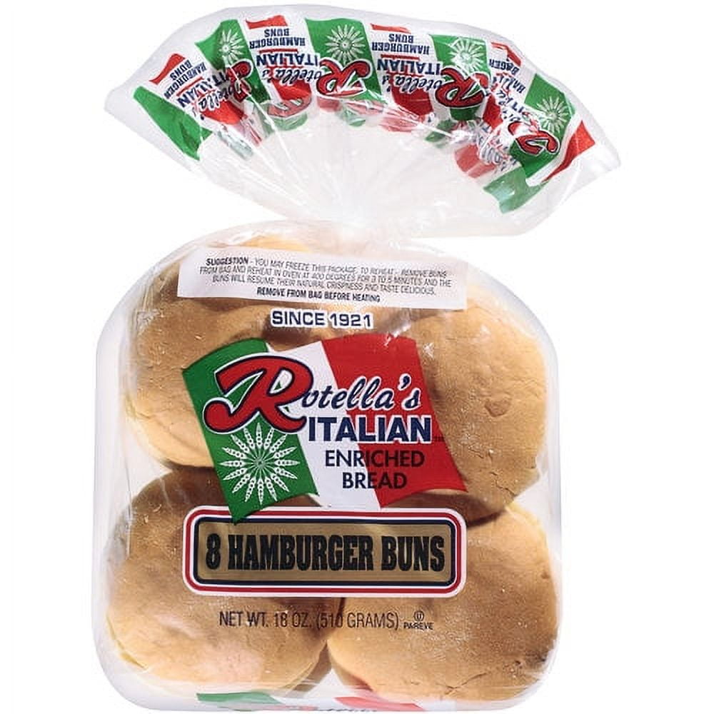 Rotellas Italian Bakery Rotellas Hamburger Buns, 8 ea - Walmart.com