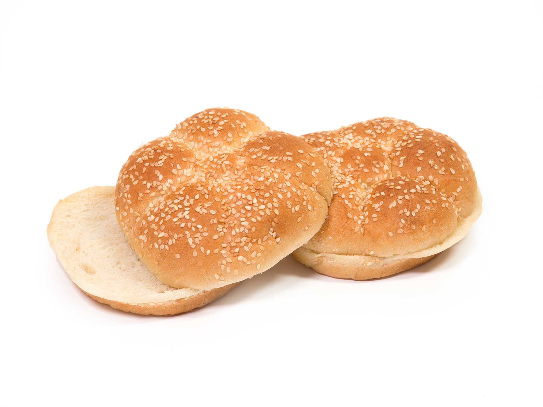 Rotellas Specialty Seasame Seeded Rosette Hamburger Bun, 4.25 inch ...