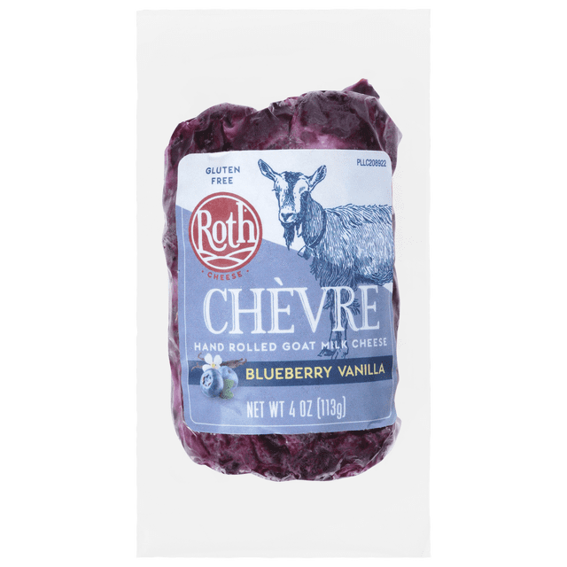 Roth Chèvre Blueberry Vanilla Fresh Goat Cheese Log 4 oz - Walmart ...