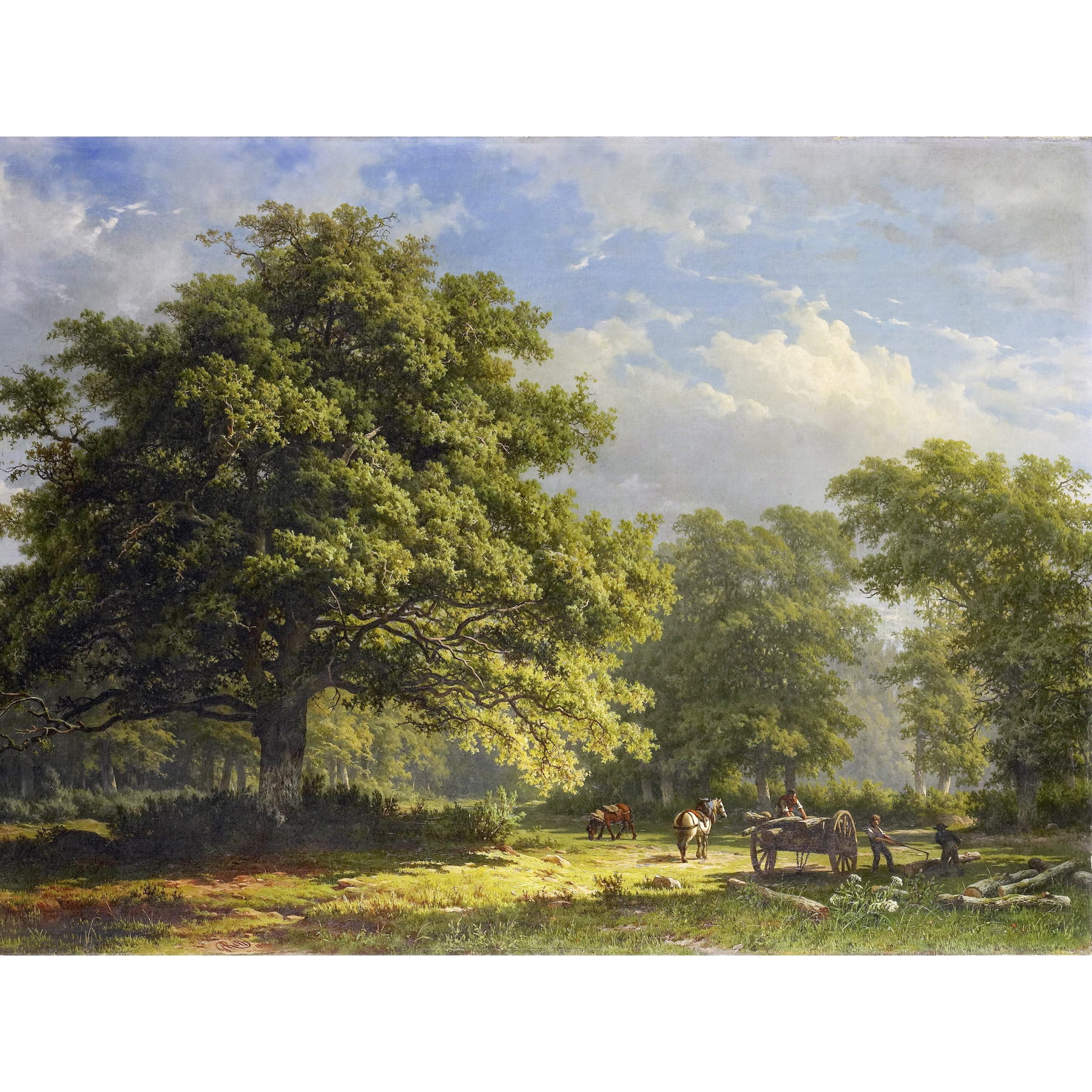 Roth View Forest Bentheim Landscape Painting Extra Large XL Wall Art ...