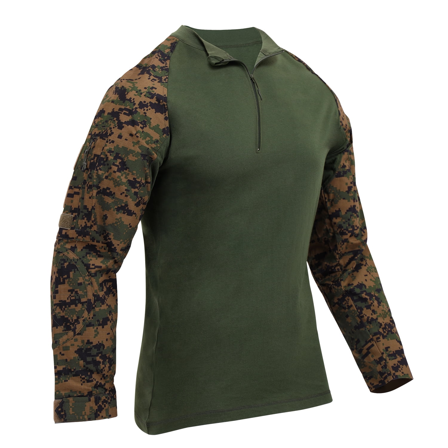 Rothco 1/4 Zip Airsoft Shirt, Woodland Digital Camo, S - Walmart.com
