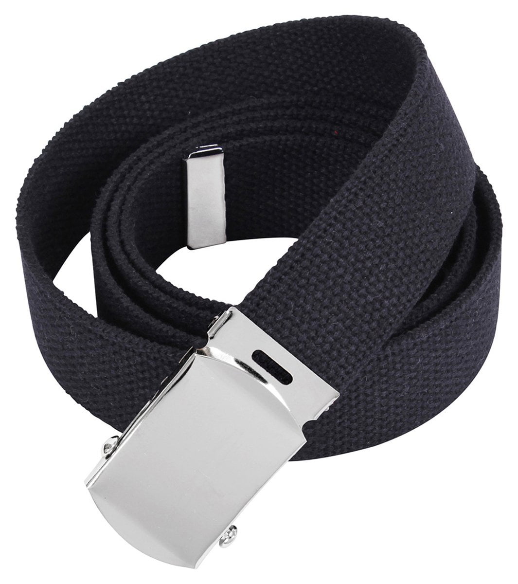 Rothco 64 Inch Military Color Web Belts - Black, Chrome Buckle ...