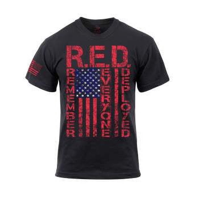 Rothco Athletic Fit R.E.D. (Remember Everyone Deployed) T-Shirt,Black,S ...