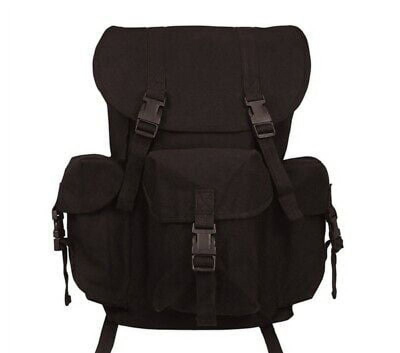 Rothco Black Canvas Outfitter Rucksack - 9202 - Walmart.com