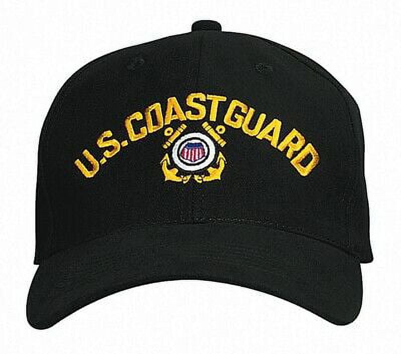 Rothco 10772 U.S. Coast Guard Low Profile Insignia Cap, Black - Walmart.com