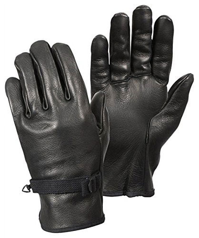 Rothco Black D-3A Leather Gloves - 3383 - 4 - Walmart.com