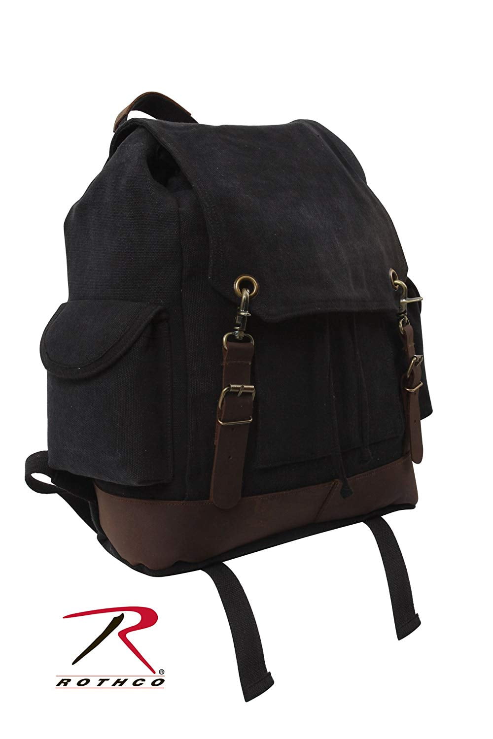 Rothco Vintage Expedition Rucksack Black 8706 - Walmart.com