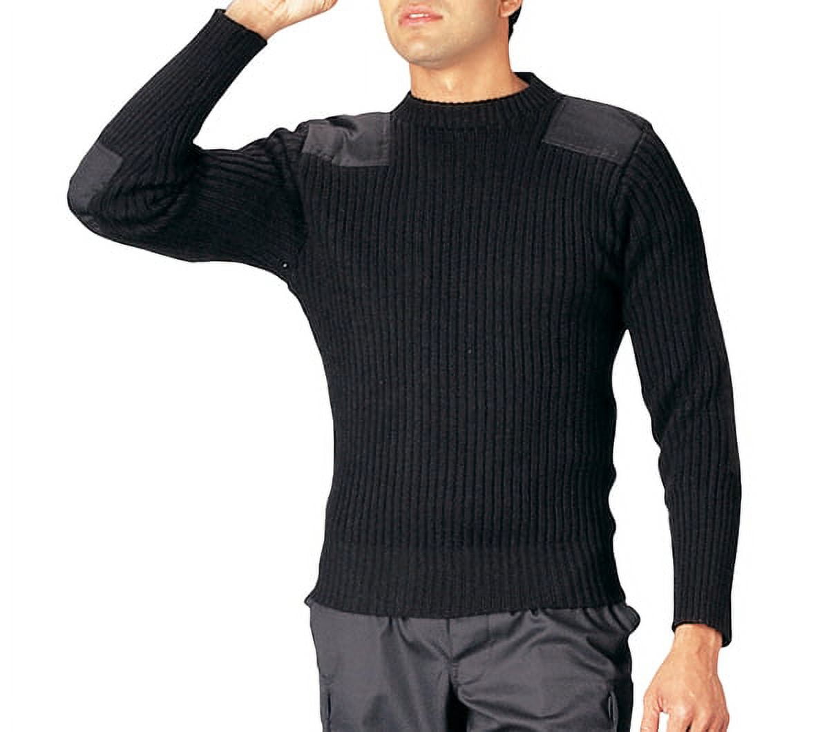 Rothco Black Wool Commando Sweater - 6349 - 48 - Walmart.com