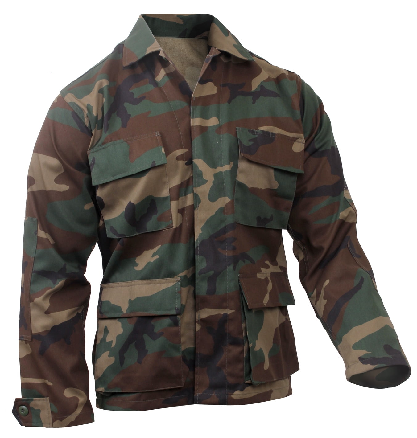 Rothco Camo BDU Shirt, Woodland Camo, X-Large - Walmart.com