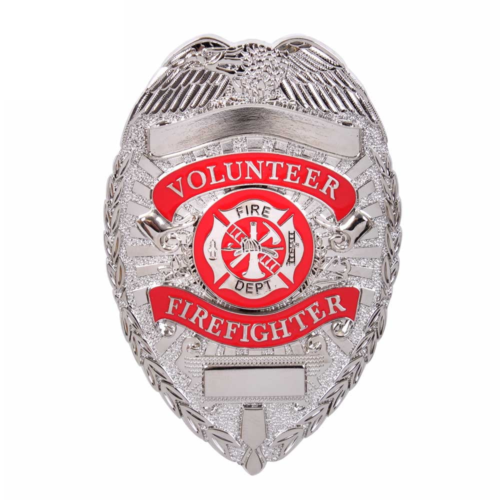 Rothco Silver Deluxe Firefighter's Department Badge - Walmart.com