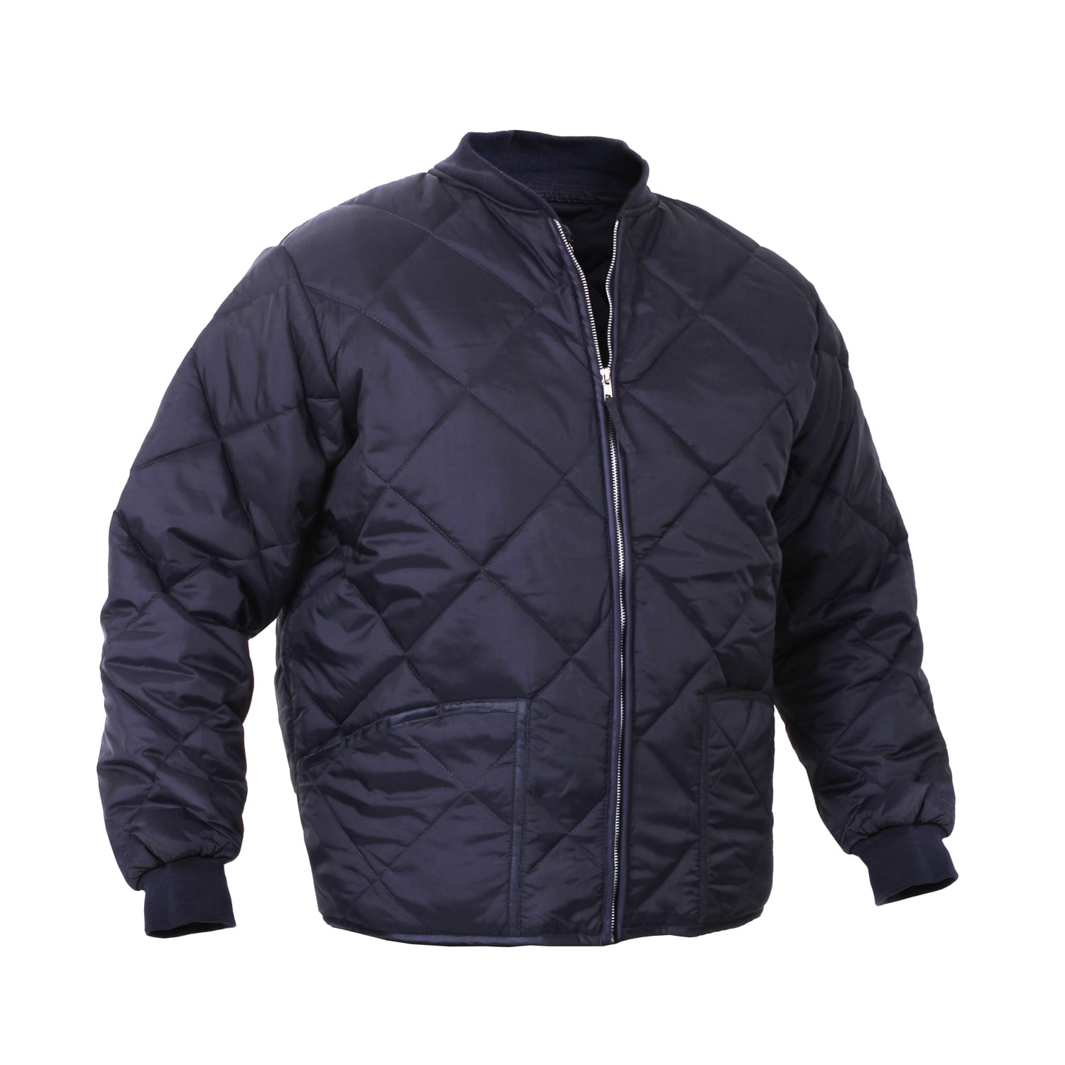 Rothco Diamond Nylon Quilted Flight Jacket, Navy Blue, S - Walmart.com