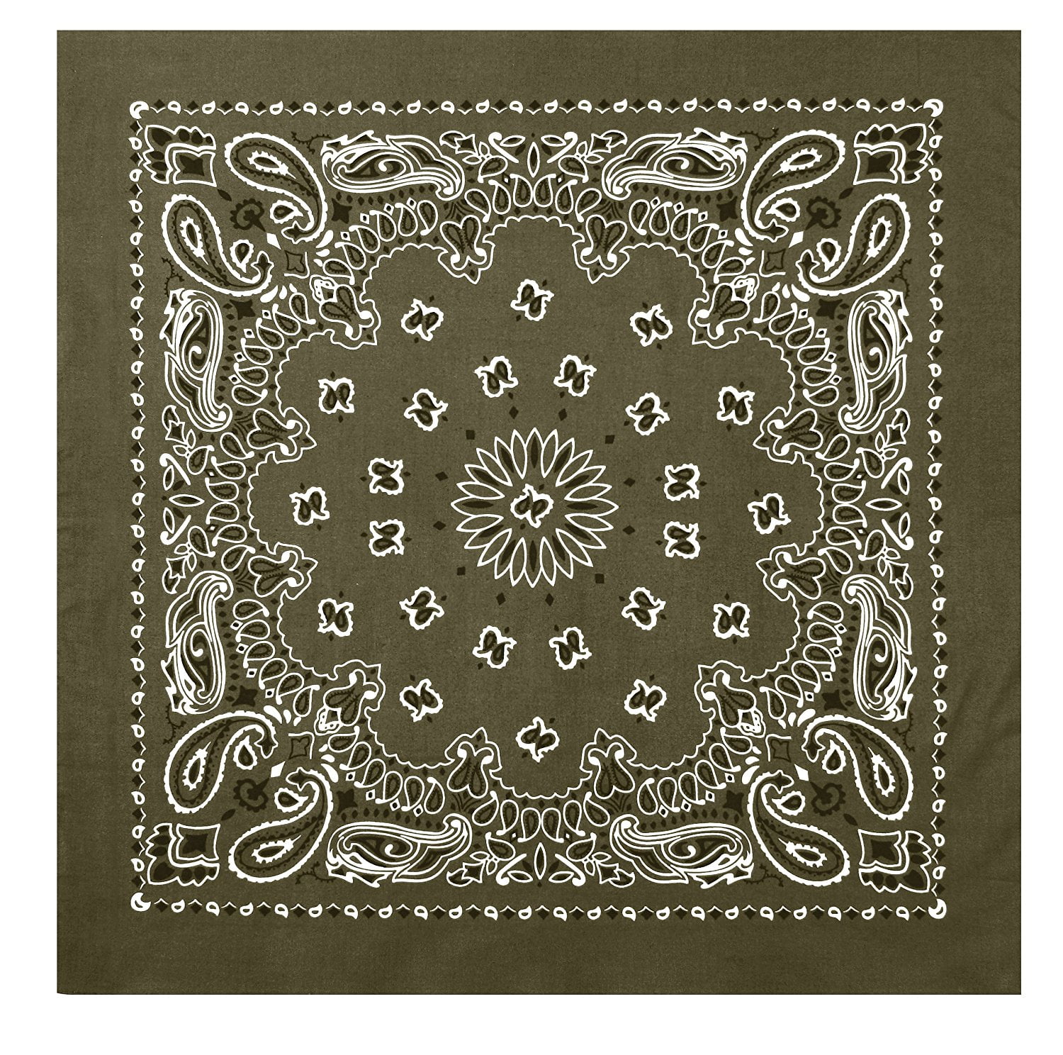 Rothco Extra Large Cotton Bandana - 27 Inch Trainmen Style in Olive ...