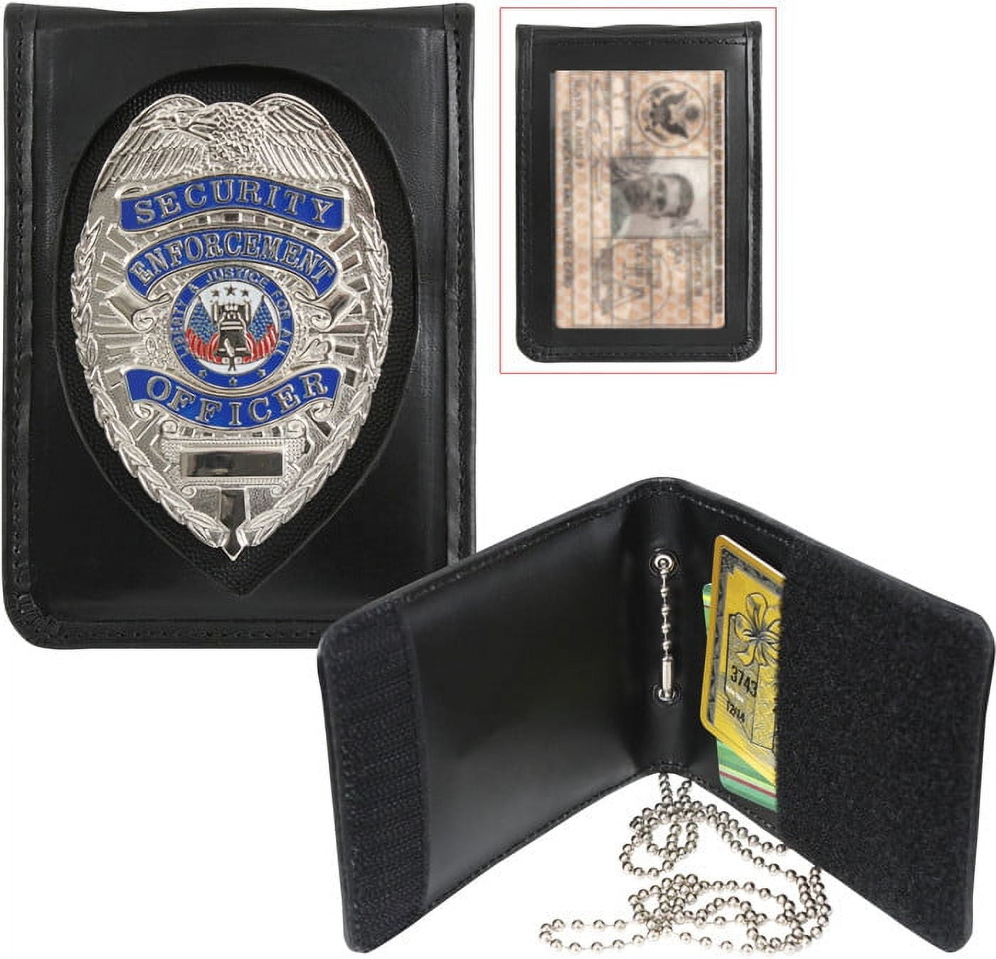 Rothco Leather Neck Identification Badge Holder - Walmart.com
