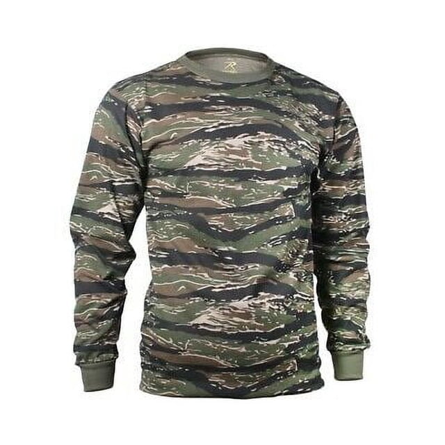 Rothco Long Sleeve Camo T-Shirt, Tiger Stripe Camo, L - Walmart.com