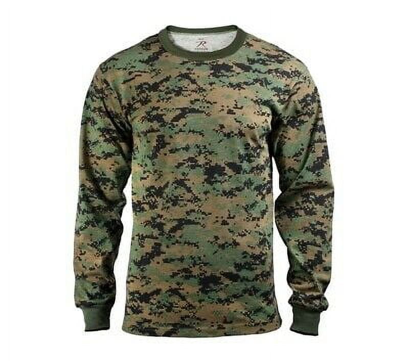 Rothco Long Sleeve Digital Camo T-Shirts - Woodland Digital Camo, 2X ...