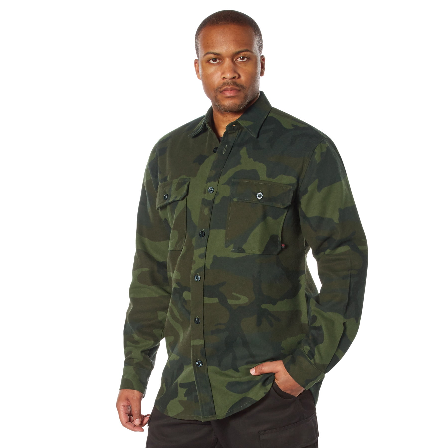 Rothco Midnight Camo Flannel Shirt - Walmart.com
