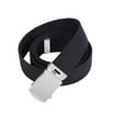 Men's Classic Silver Slider Military Belt Buckle with Canvas Web Belt ...