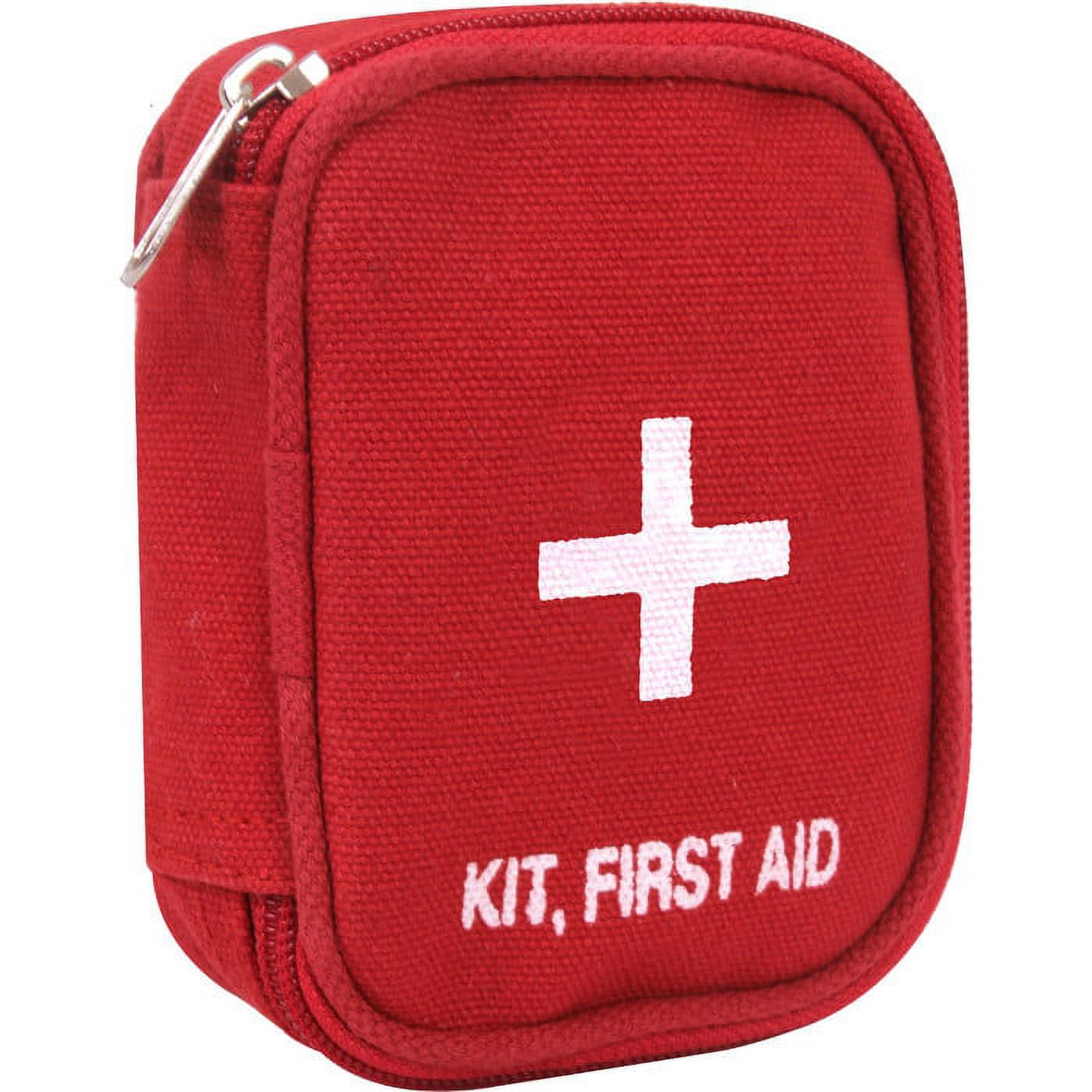 Rothco Military Zipper First Aid Kit Pouch, Red, -Red - Walmart.com