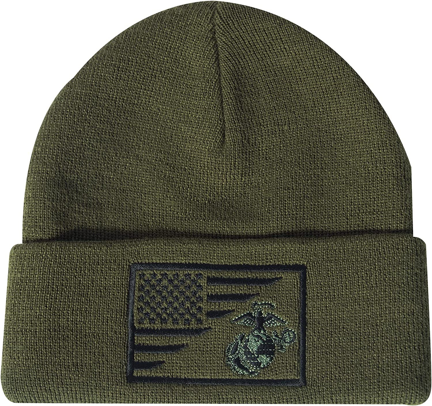 Rothco 21694 USMC Eagle Globe & Anchor US Flag Deluxe Fine Knit Watch ...