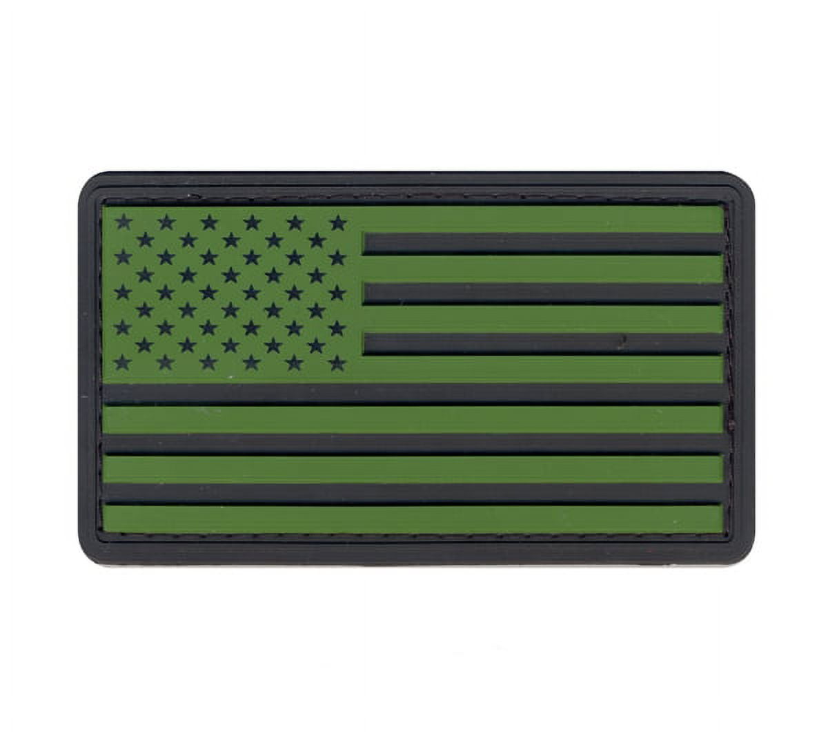 Rothco PVC US Flag Patch with Hook Back, Olive Drab/Black - Walmart.com