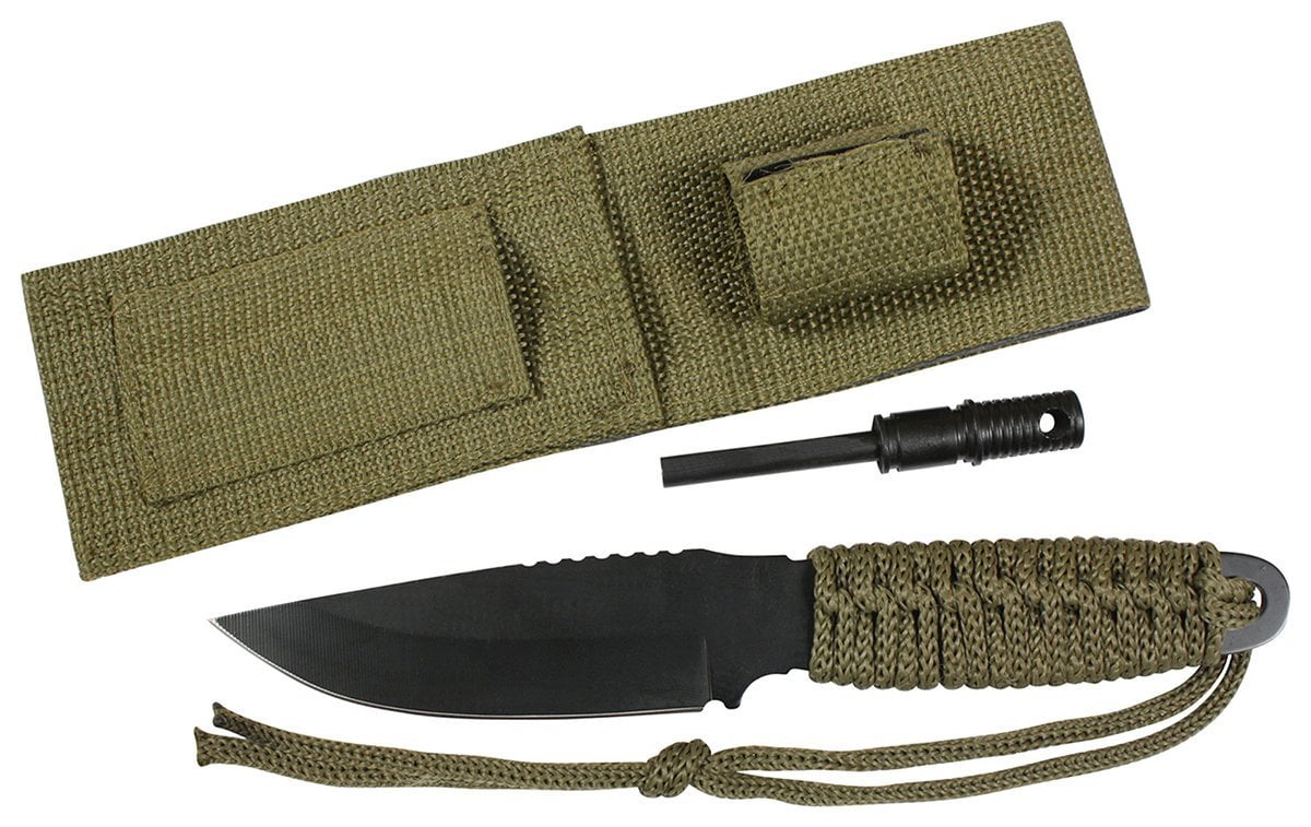 Rothco Paracord Knife with Fire Starter, Olive Drab - Walmart.com