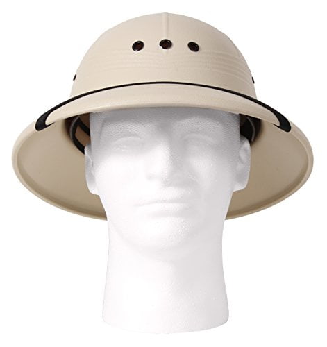 Rothco Military Style Pith Helmet 5670 - Waterproof, Adjustable, Khaki ...