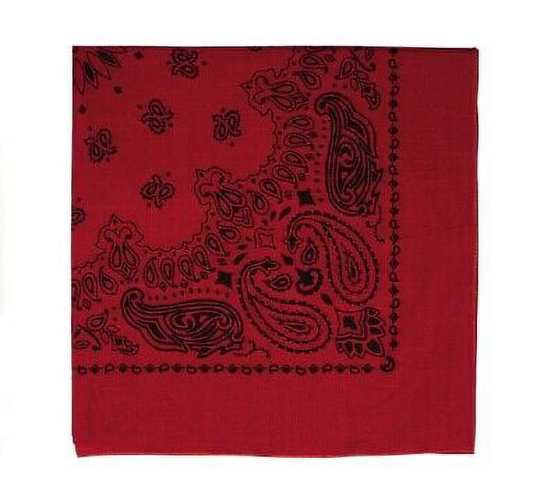 Rothco 2782 22 x 22 in. Trainmen Paisley Bandana, Red & Black - Walmart.com