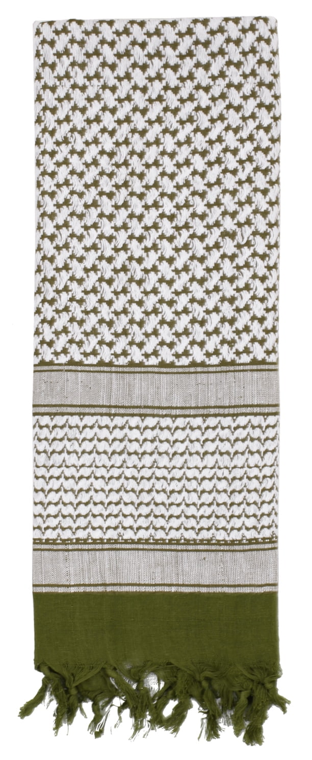 Rothco Shemagh Desert Keffiyeh Scarf, Olive Drab / White - Walmart.com