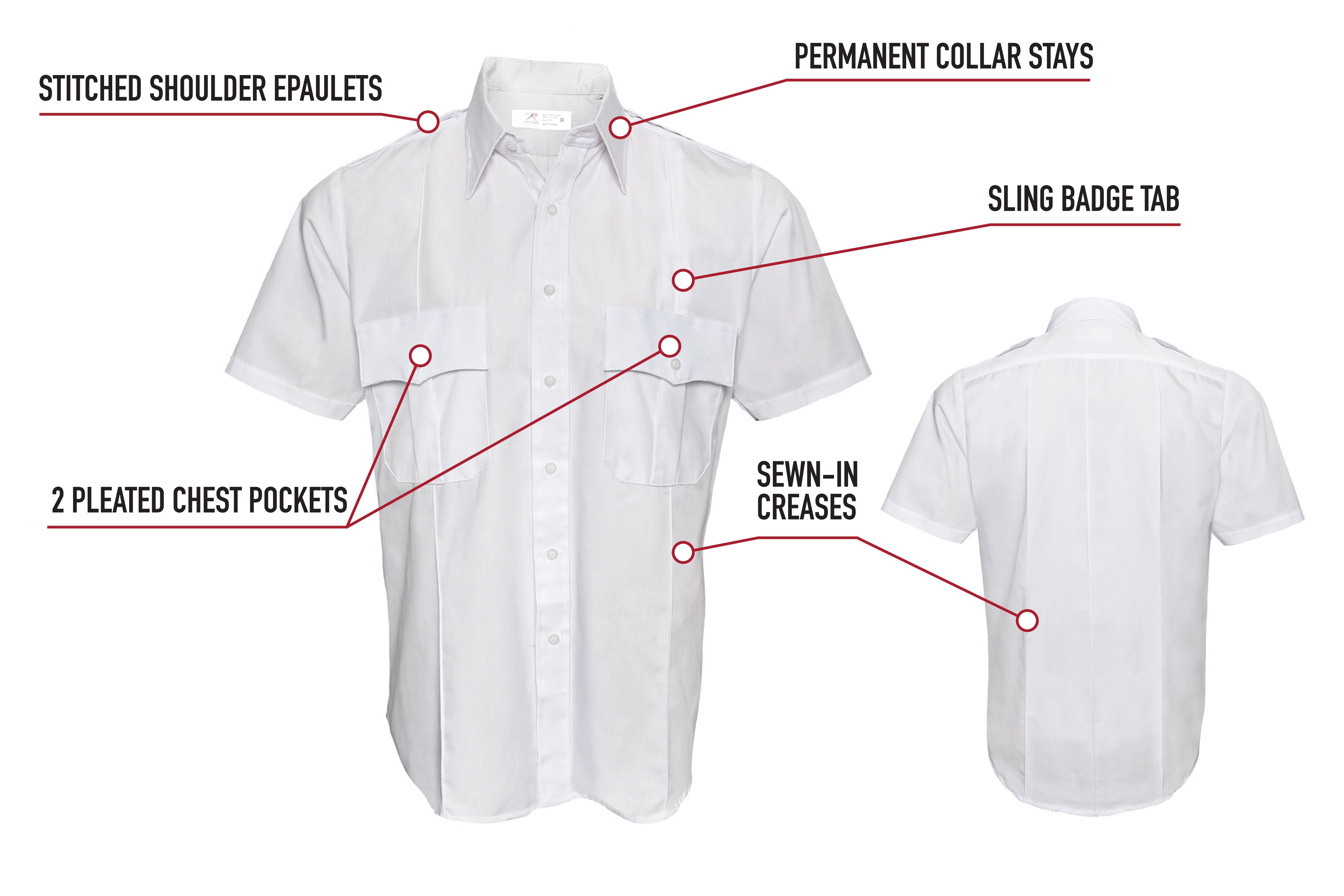 Rothco Short Sleeve Uniform Shirt - Walmart.com