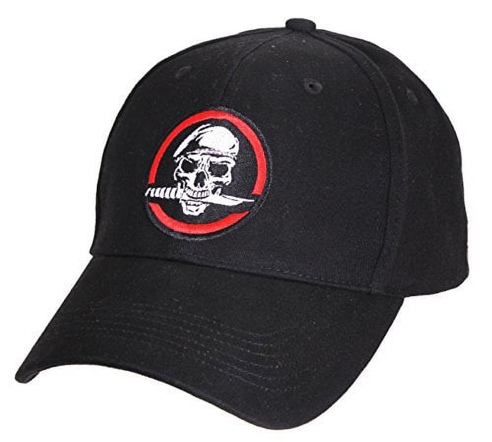 Rothco 15268 Skull & Knife Deluxe Low Profile Caps, Black - Walmart.com