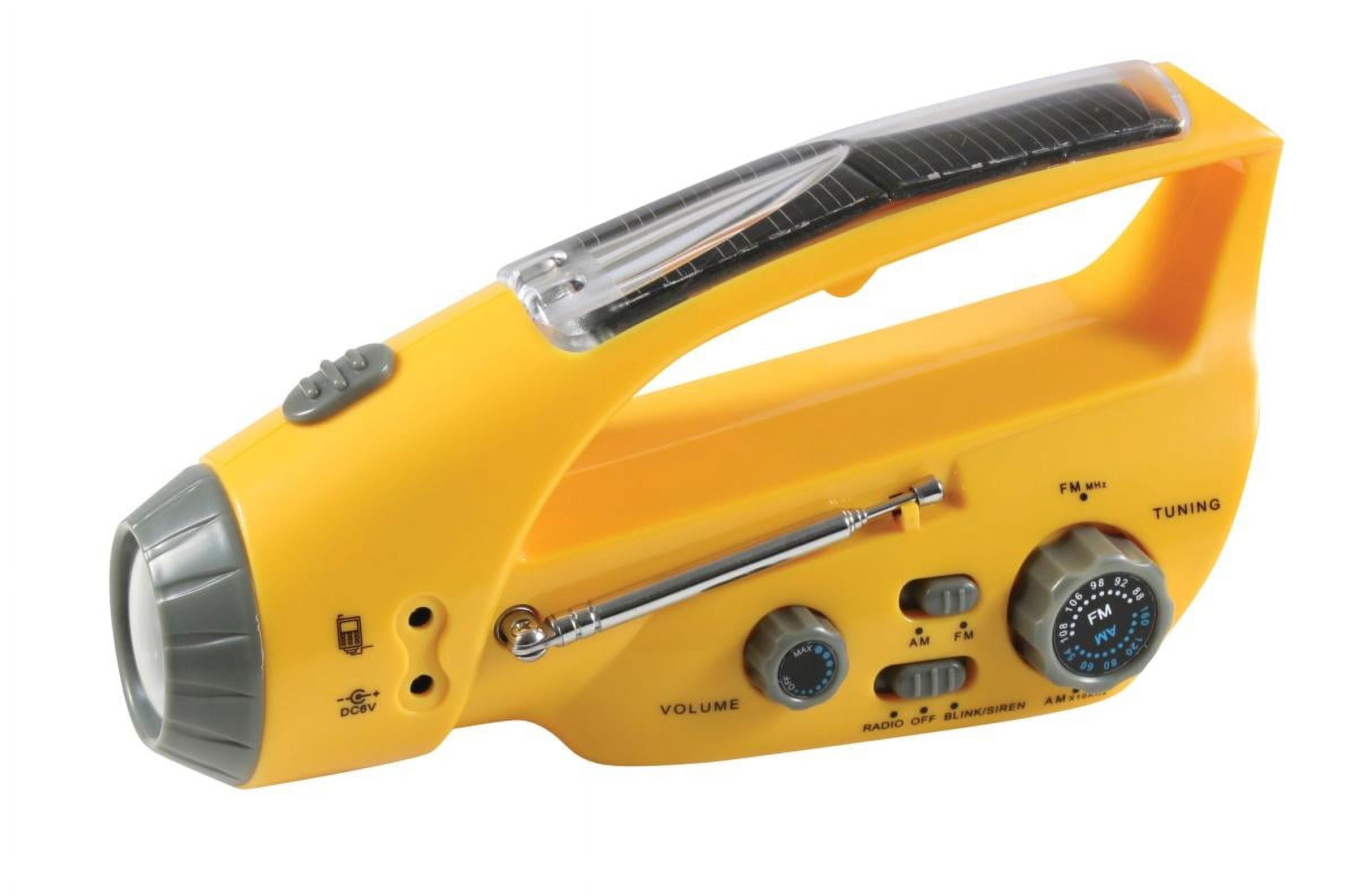 Rothco Solar/Wind Up Flashlight w/Radio, Also Charges USB Devices ...