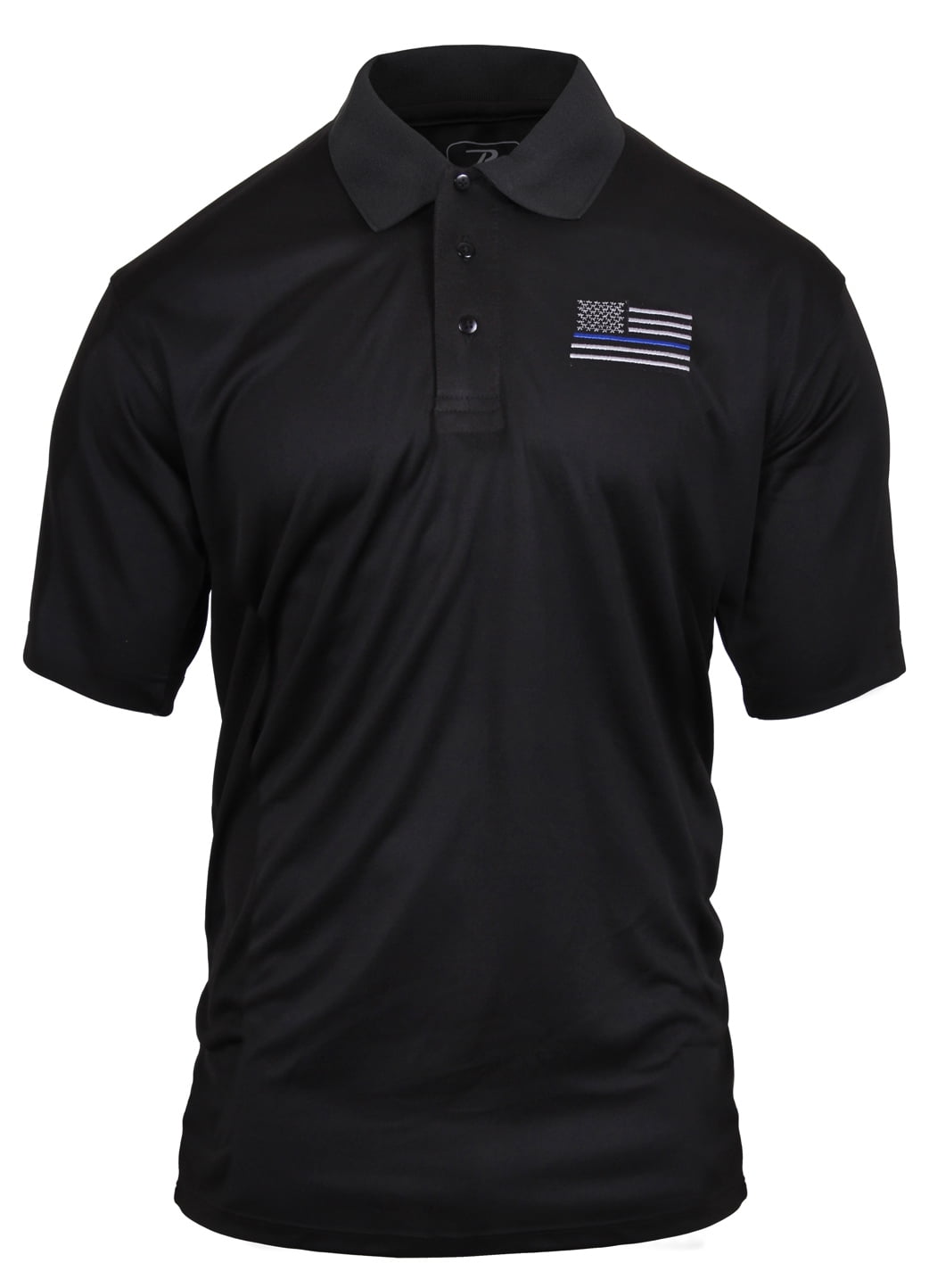 Rothco Thin Blue Line Moisture Wicking Polo - Walmart.com