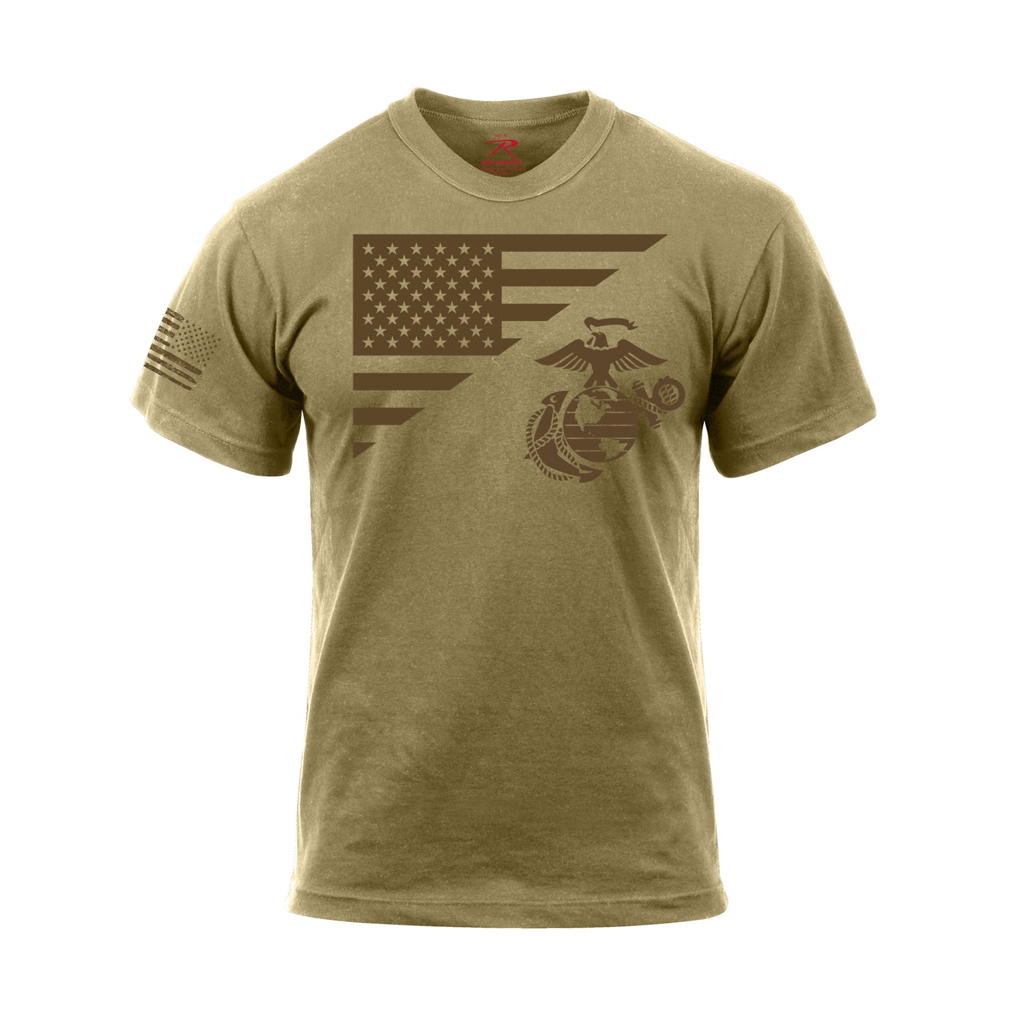 Rothco US Flag / USMC Eagle, Globe, & Anchor T Shirt - Walmart.com