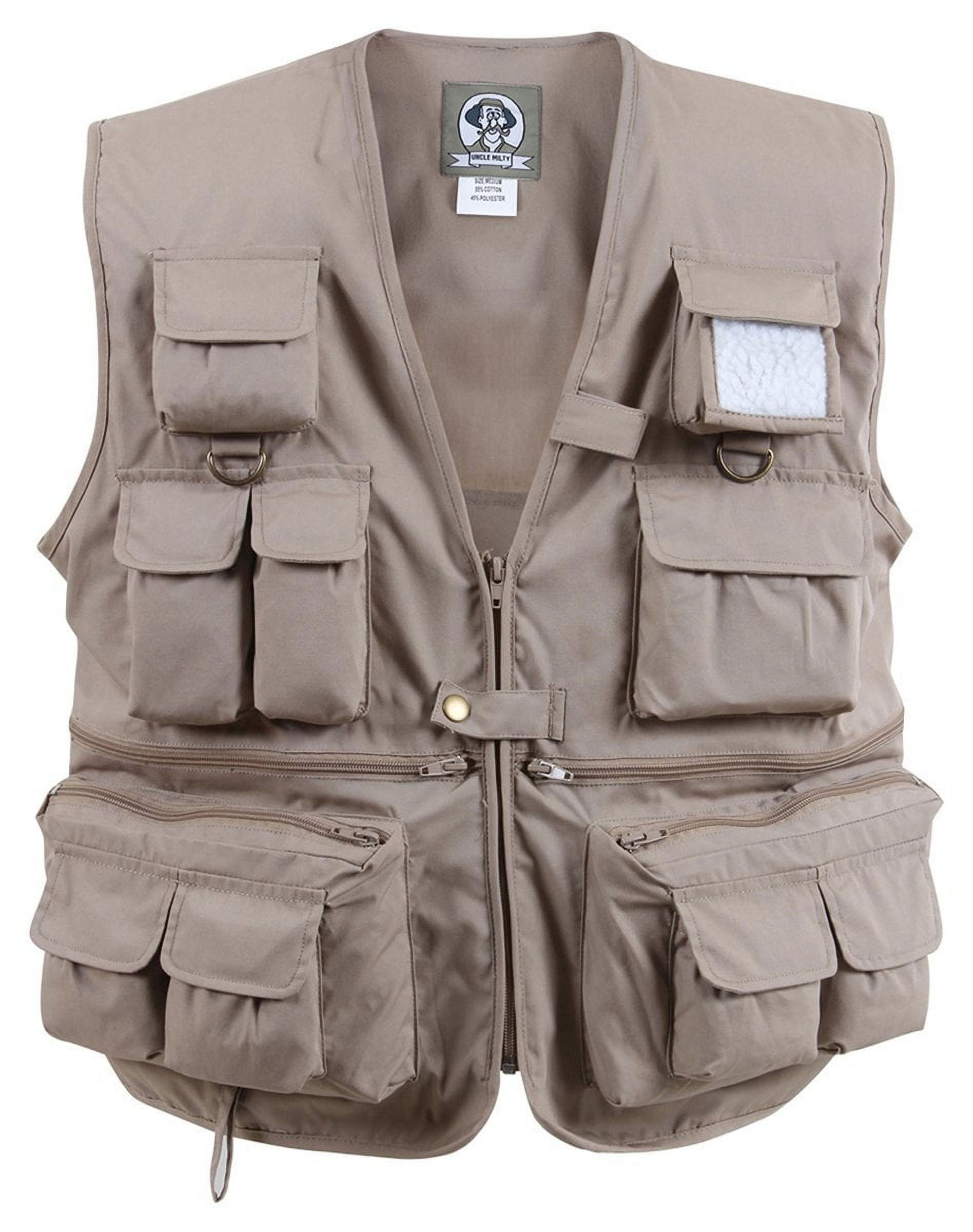 Rothco 8472 Men Uncle Milty Travel Vest, Khaki - Extra Large - Walmart.com