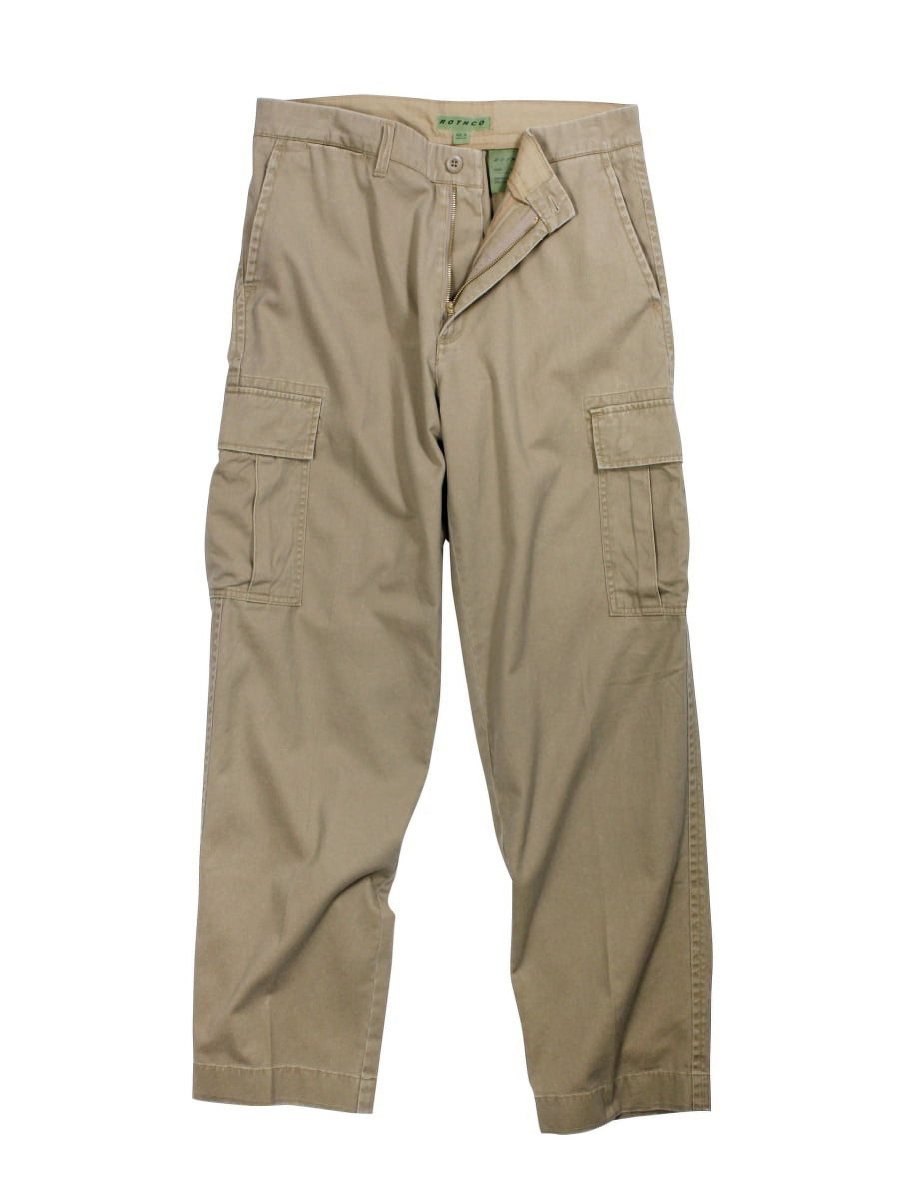 Rothco Vintage 6-Pocket Flat Front Cargo Pants, Khaki - Walmart.com