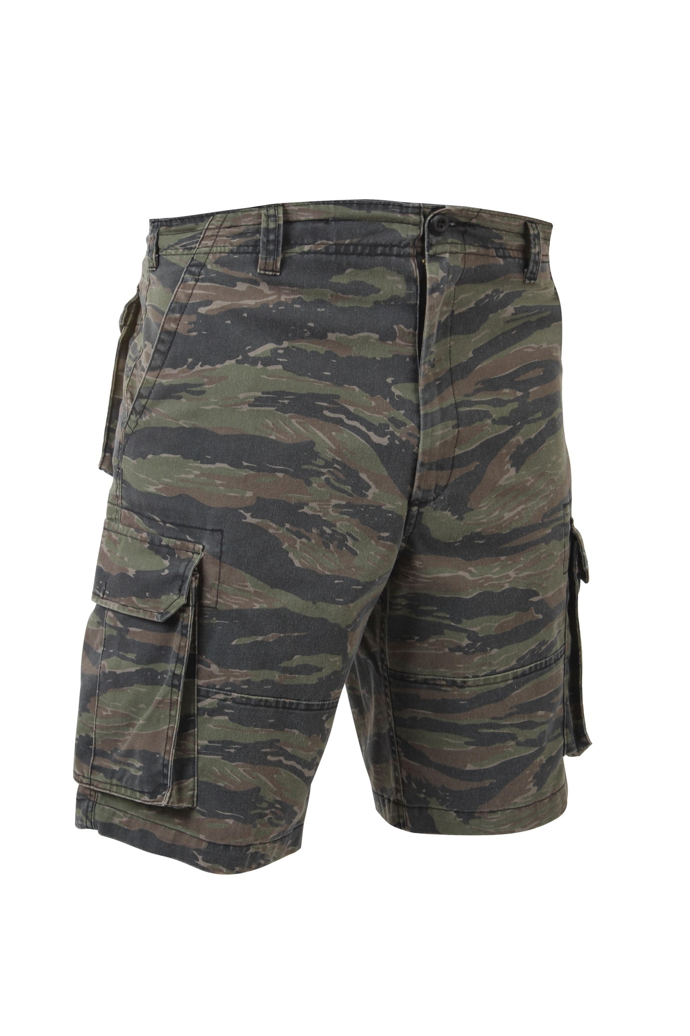 Rothco Vintage Camo Paratrooper Cargo Shorts, Tiger Stripe Camo, L ...