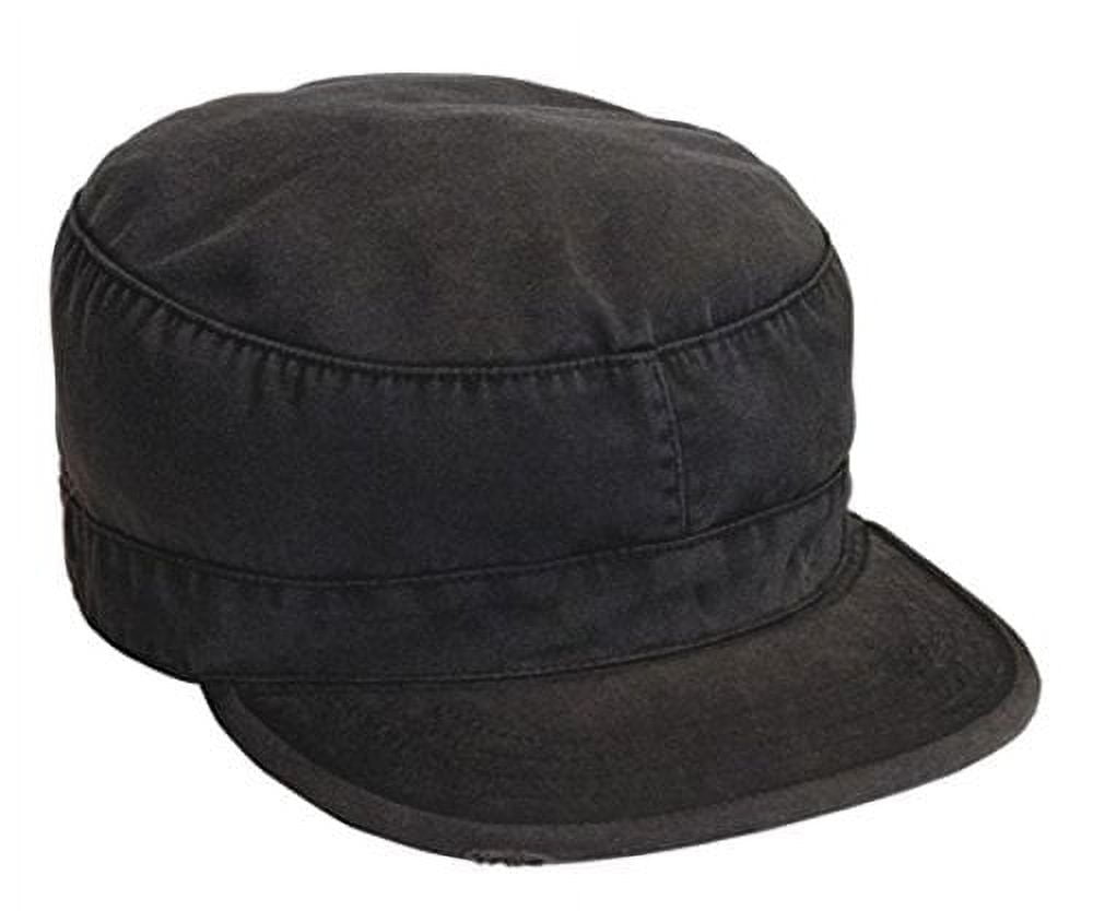 Rothco Solid Vintage Fatigue Cap Black 4503 - Walmart.com