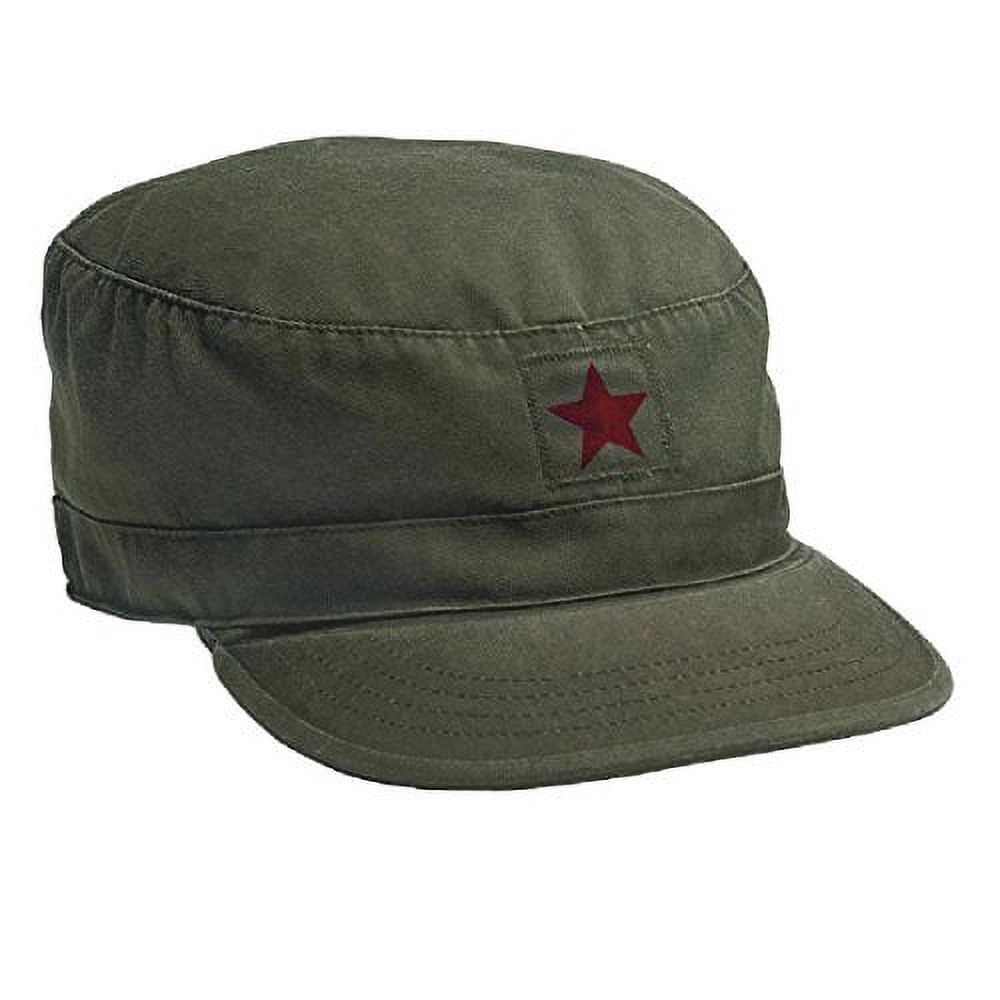 Rothco Vintage Fatigue Cap, Olive Drab with Red Star, X-Large - Walmart.com