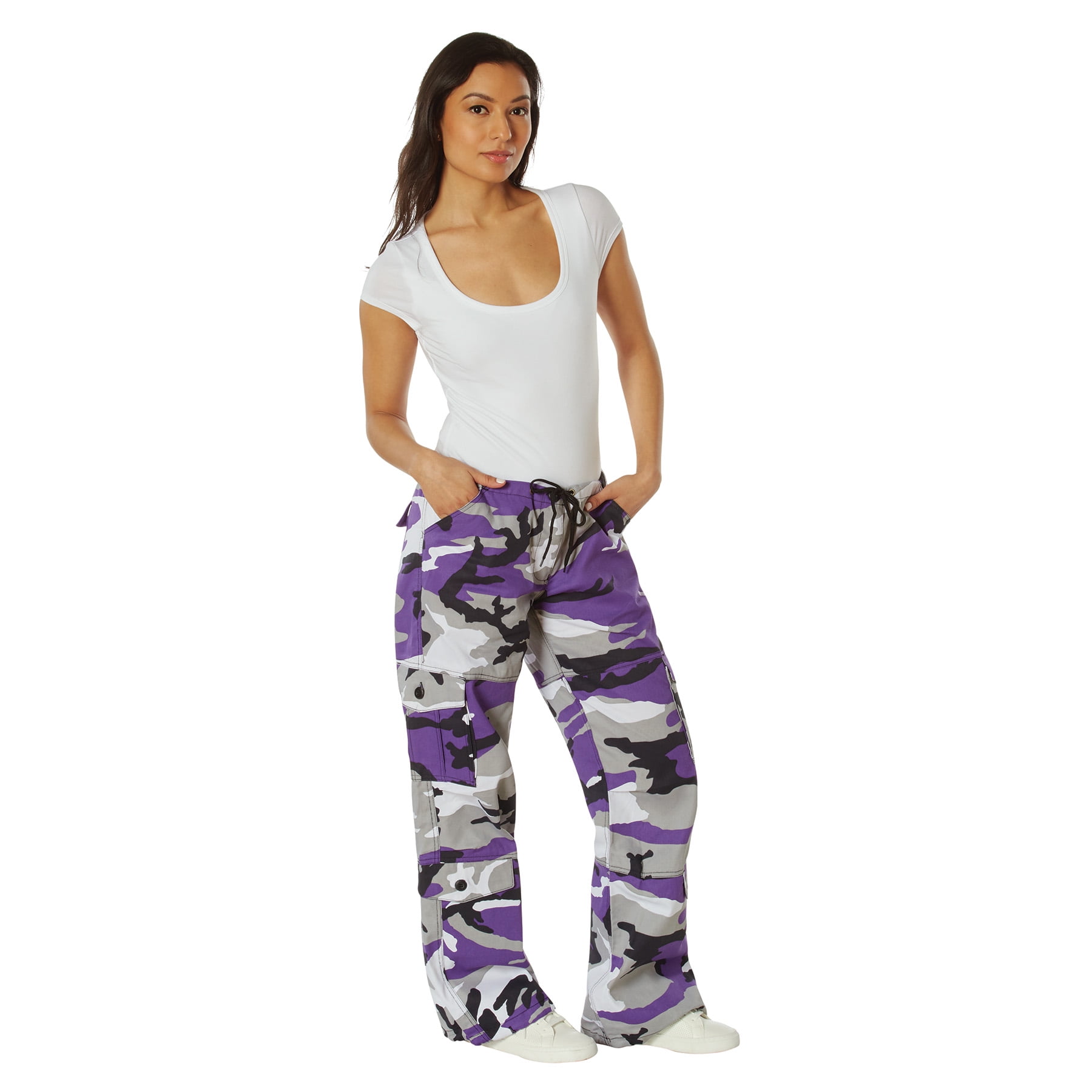 Rothco Womens Paratrooper Colored Camo Fatigues,Ultra Violet Camo ...