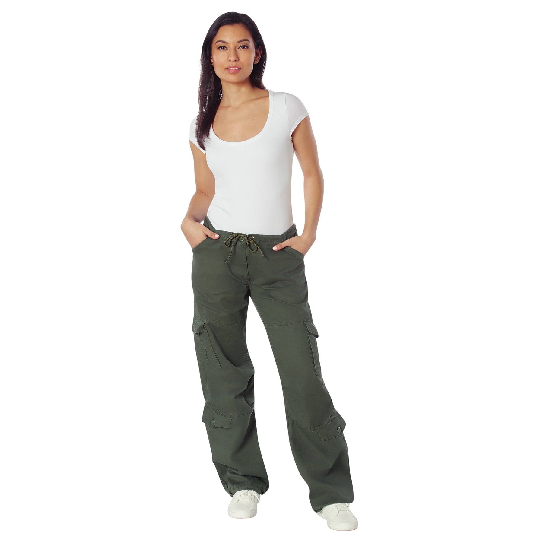 Rothco Women's Vintage Military Army Cargo Paratrooper Fatigue Pants ...