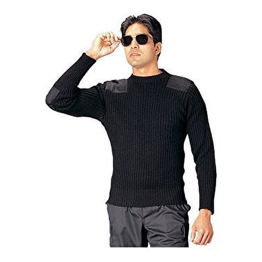 Rothco Wool Commando Sweater, Black, 42 - Walmart.com