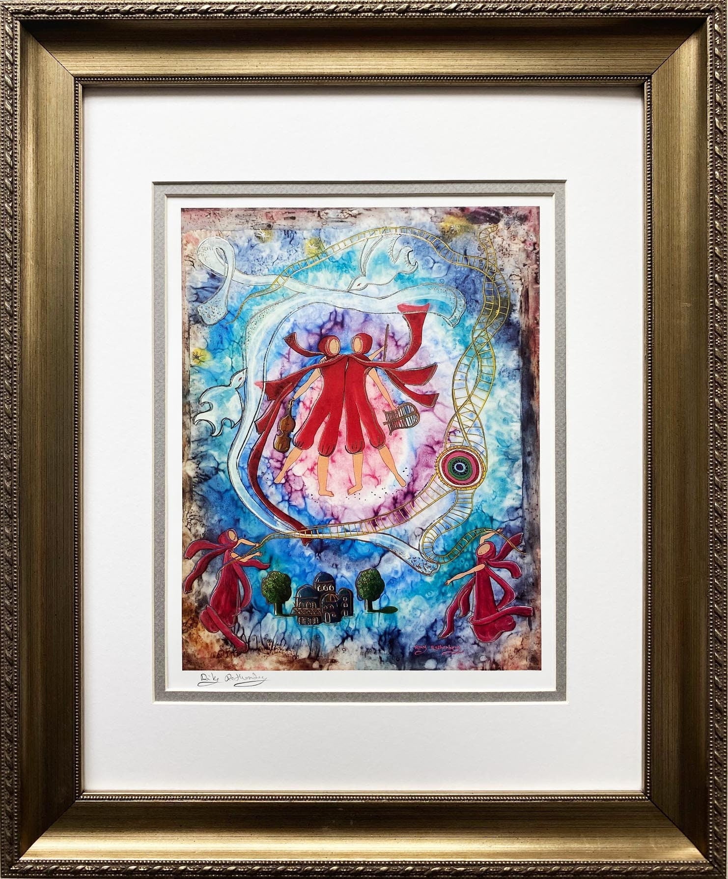 Rothenberg "David and Jonathan" FRAMED Signed Jewish Art Generic ...