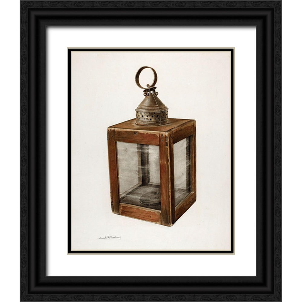 Rothenberg, Joseph 12x14 Black Ornate Wood Framed with Double Matting ...