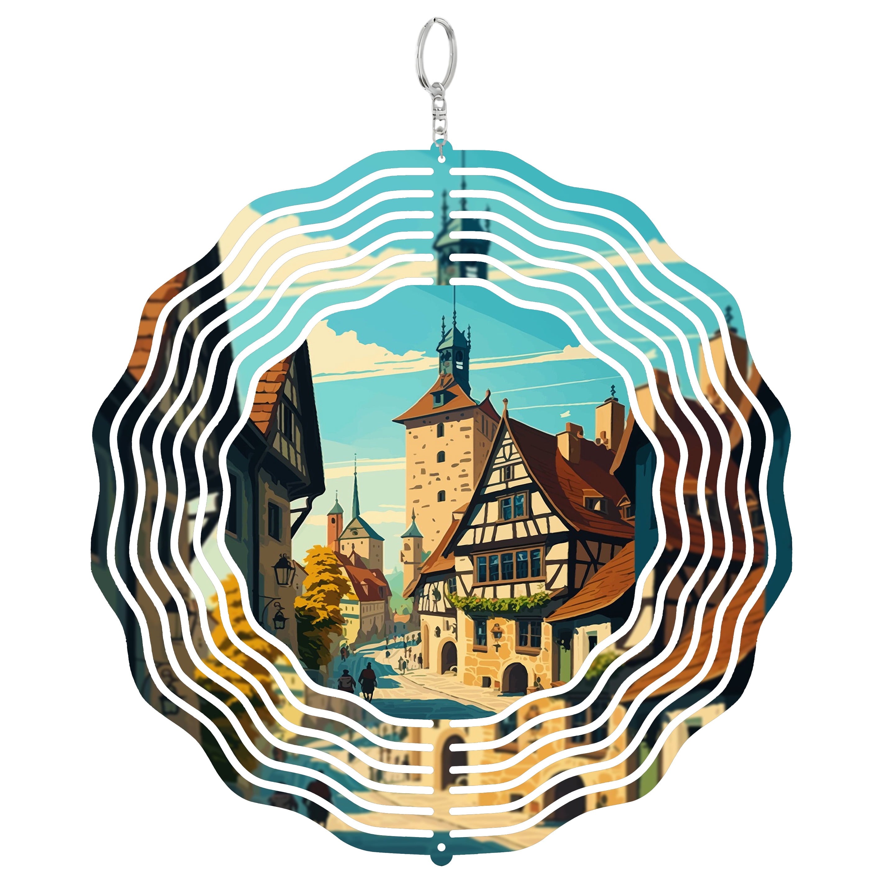 Rothenburg Germany Medieval 3D Wind Spinner Kinetic Garden - Walmart.com