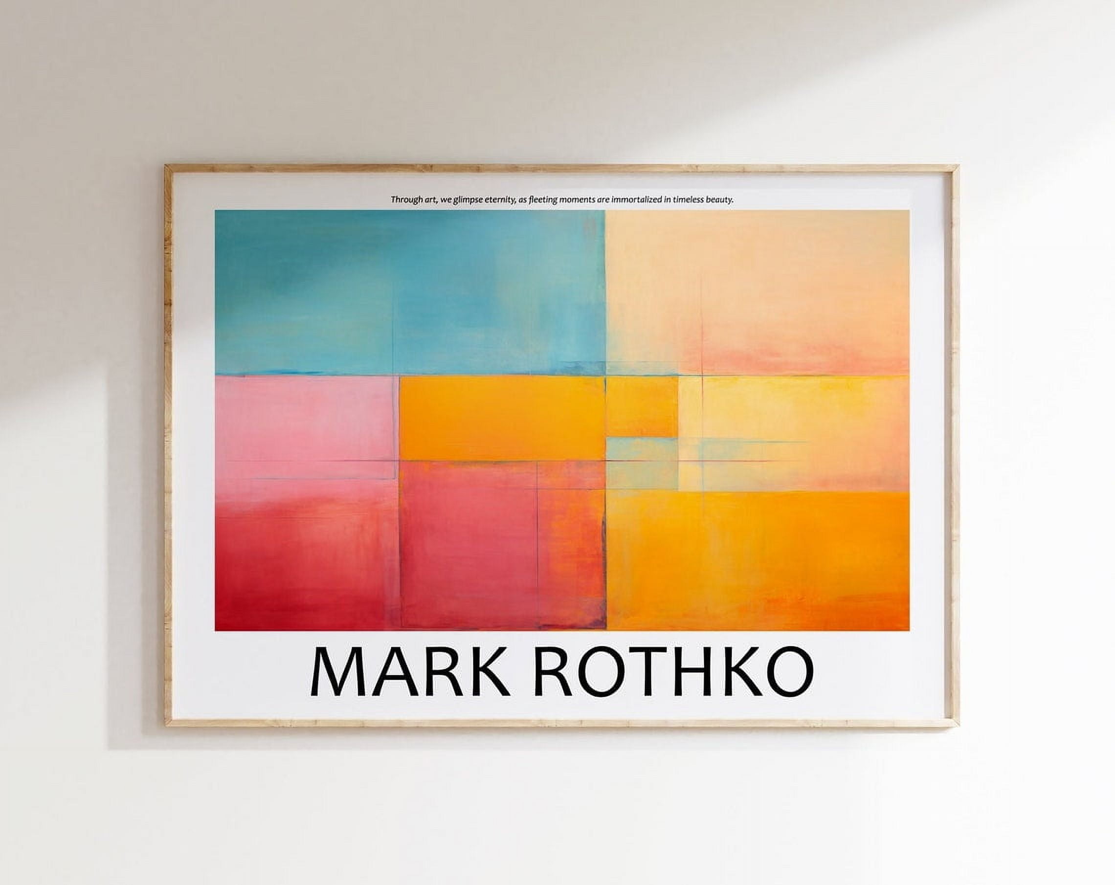 Rothko Poster - Museum Quality Abstract Mark Rothko Poster, Horizontal Mark Rothko Print, Rothko ...