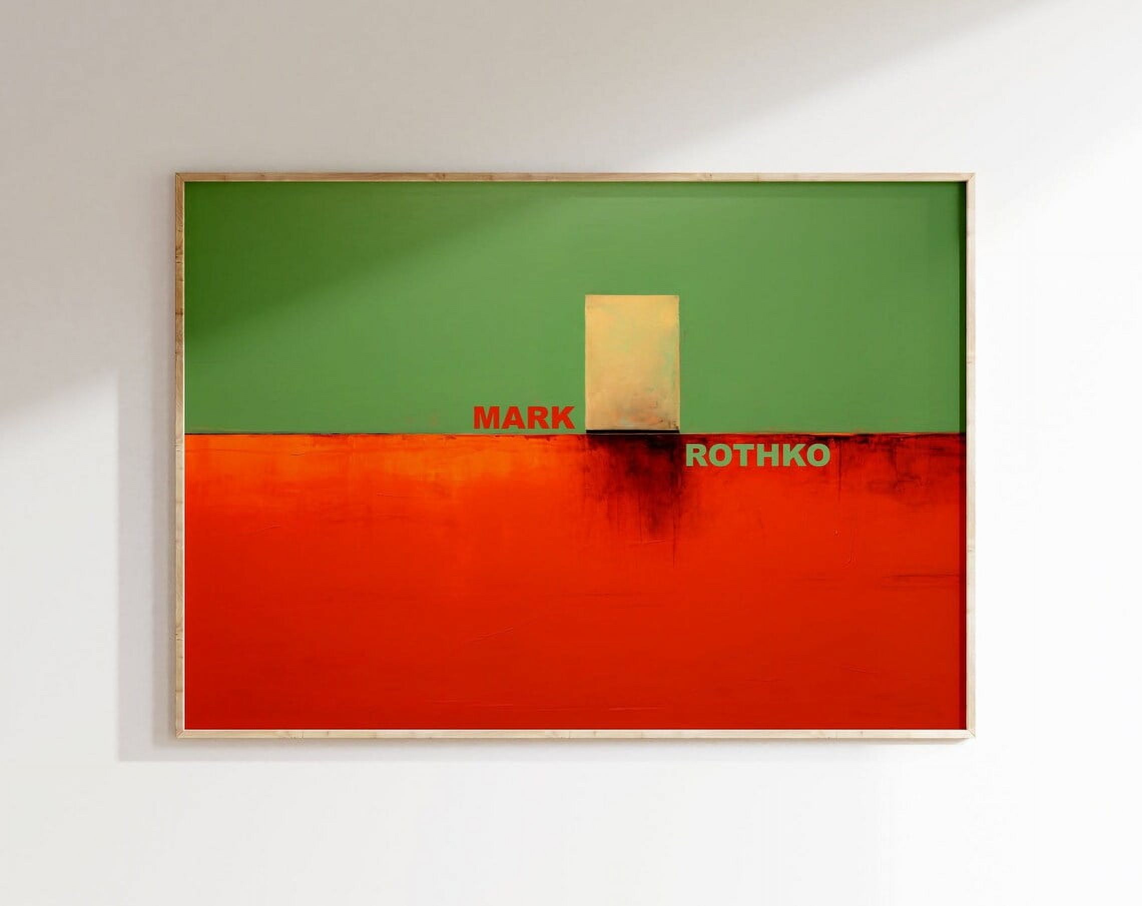 Rothko Poster - Museum Quality Abstract Mark Rothko Poster, Horizontal ...