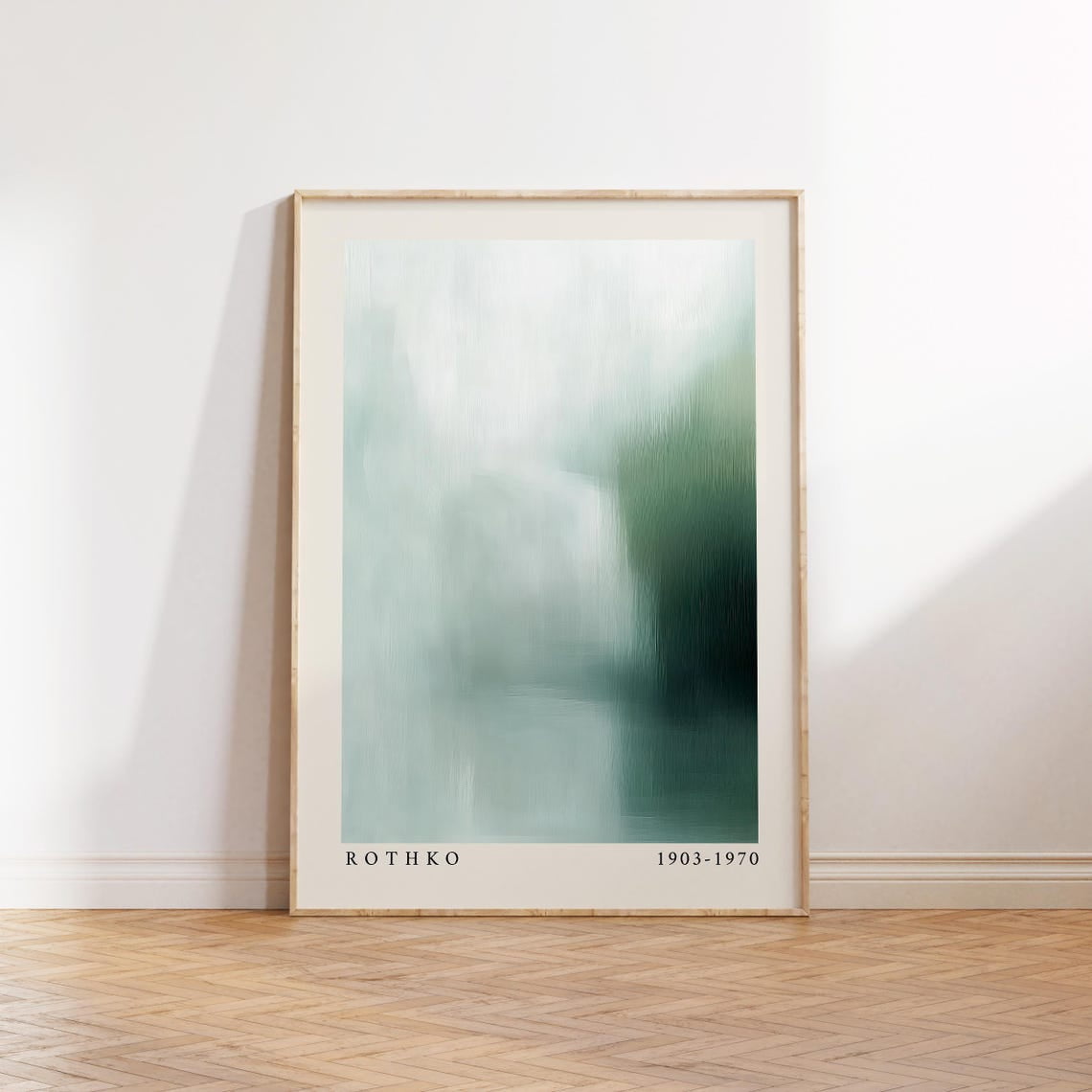 Rothko Print – Inspired By Mark Rothko Abstract Art, Minimalist Green Color Field Poster For ...