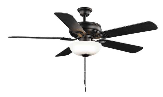 Rothley II 52 in. Indoor LED Matte Black Ceiling Fan with Light ...